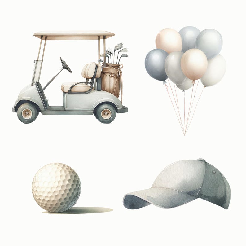 Golf Course Watercolor Clipart, Golf Clipart, Golf Png, Golfing Clipart ...