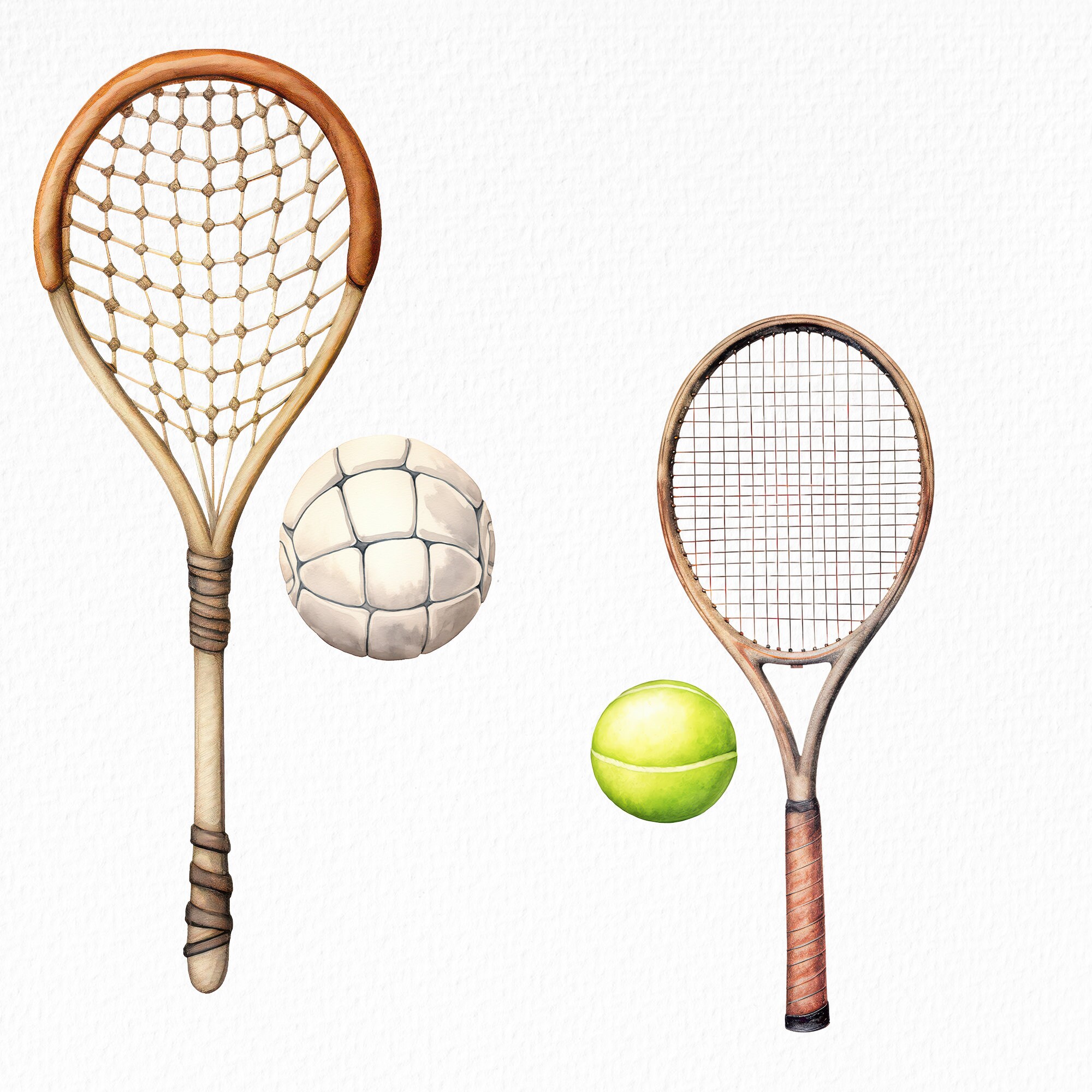 Watercolor Sports Clipart, Baseball, Volleyball, Golf, Cute Sport Png ...