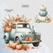 Fall Truck Clipart, Welcome Autumn, Vintage Truck, Autumn Clipart, Fall ...