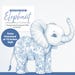 EXTRA OVERSIZED 70 Inch, Toile Elephant, Blue Toile Clipart ...