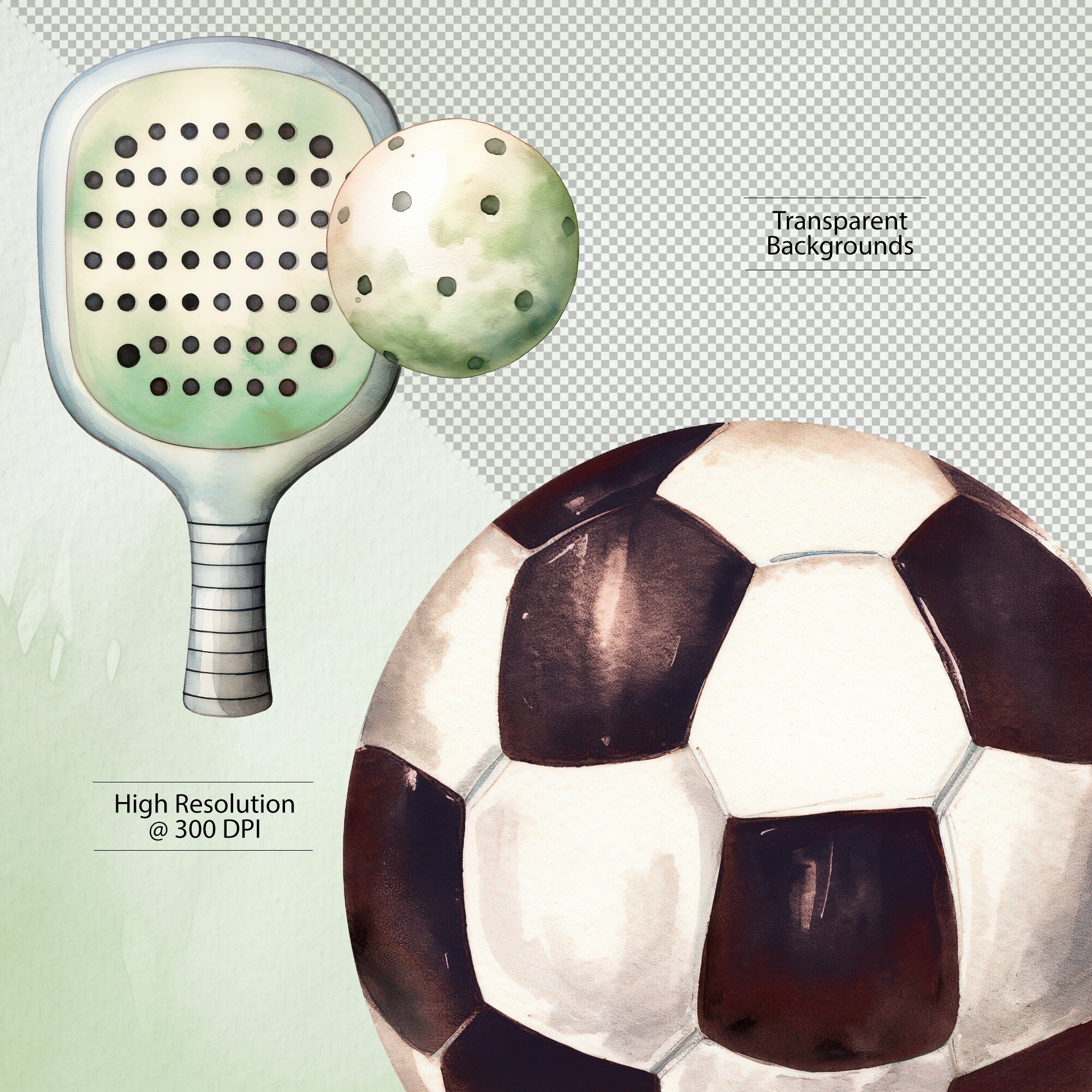 Watercolor Sports Clipart, Baseball, Volleyball, Golf, Cute Sport Png ...