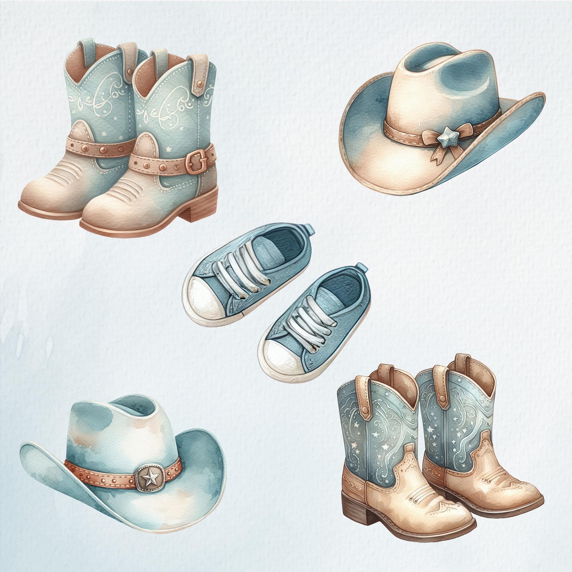 Watercolor Baby Cowboy Clipart, Wild West Theme (digital Download) - Etsy