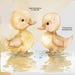 Baby Ducks in a Puddle Watercolour Clipart, Baby Animals, Baby Shower ...