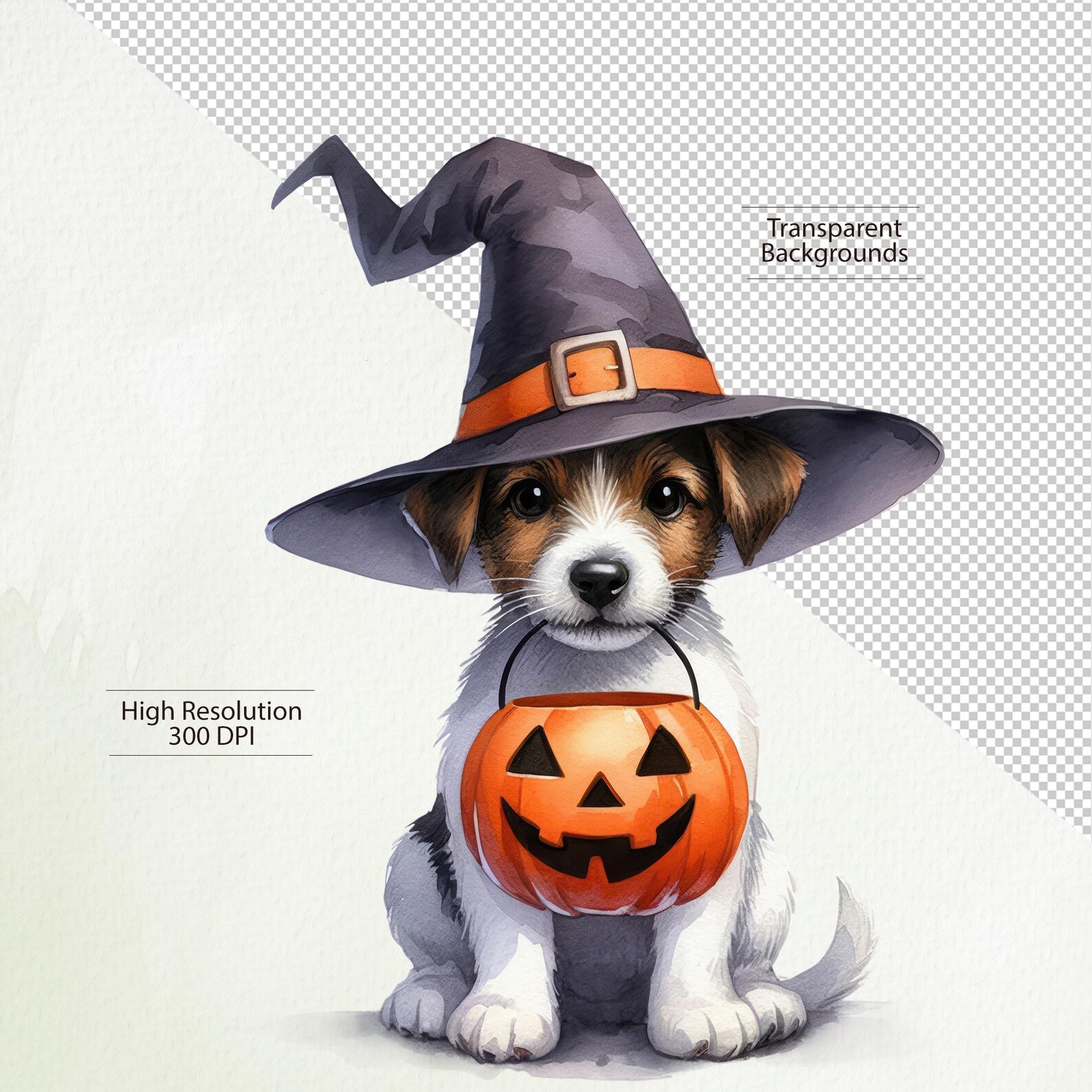 Halloween Dog Breeds Clipart, Dog Halloween Bucket Png, Cute Halloween ...