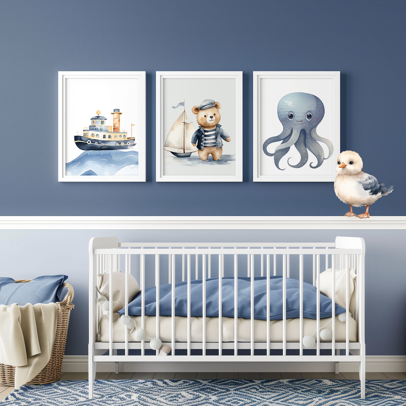 Cute Sailor Teddy Bear Clipart, Nautical Nursery Clipart, Lighthouse ...