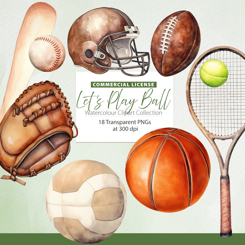Football Clipart - Etsy