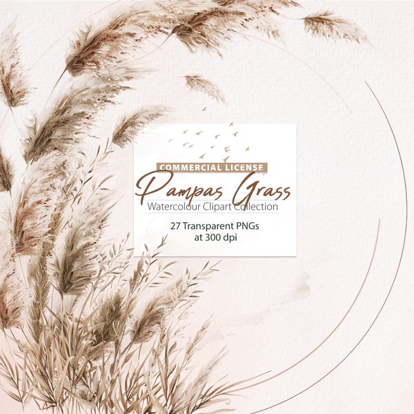 Pampas Grass Clipart - Etsy