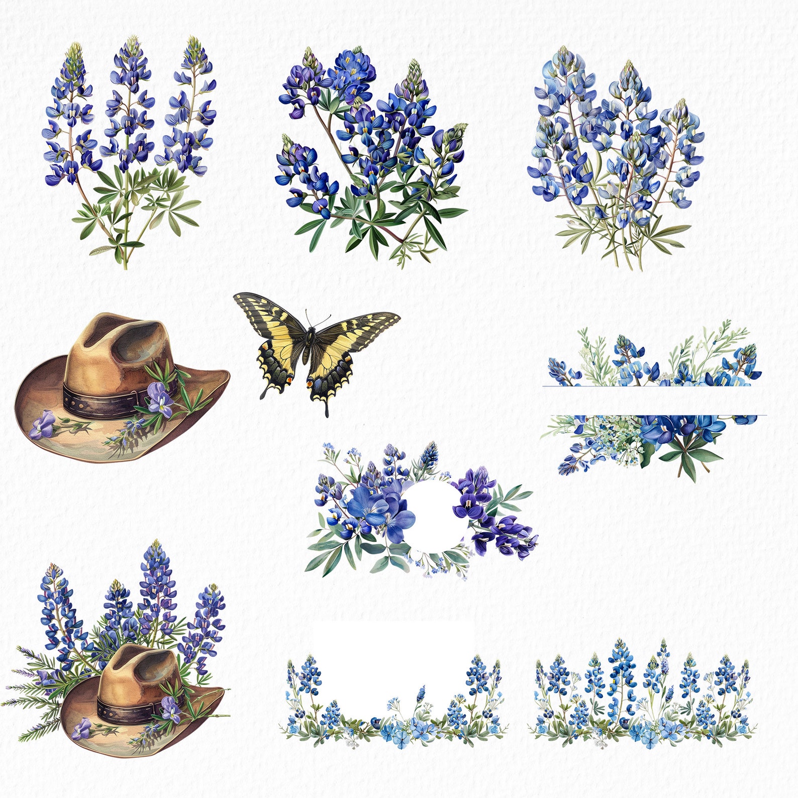 Texas State Flower, Bluebonnet Clipart, Texas Bluebonnet Png, Blue ...