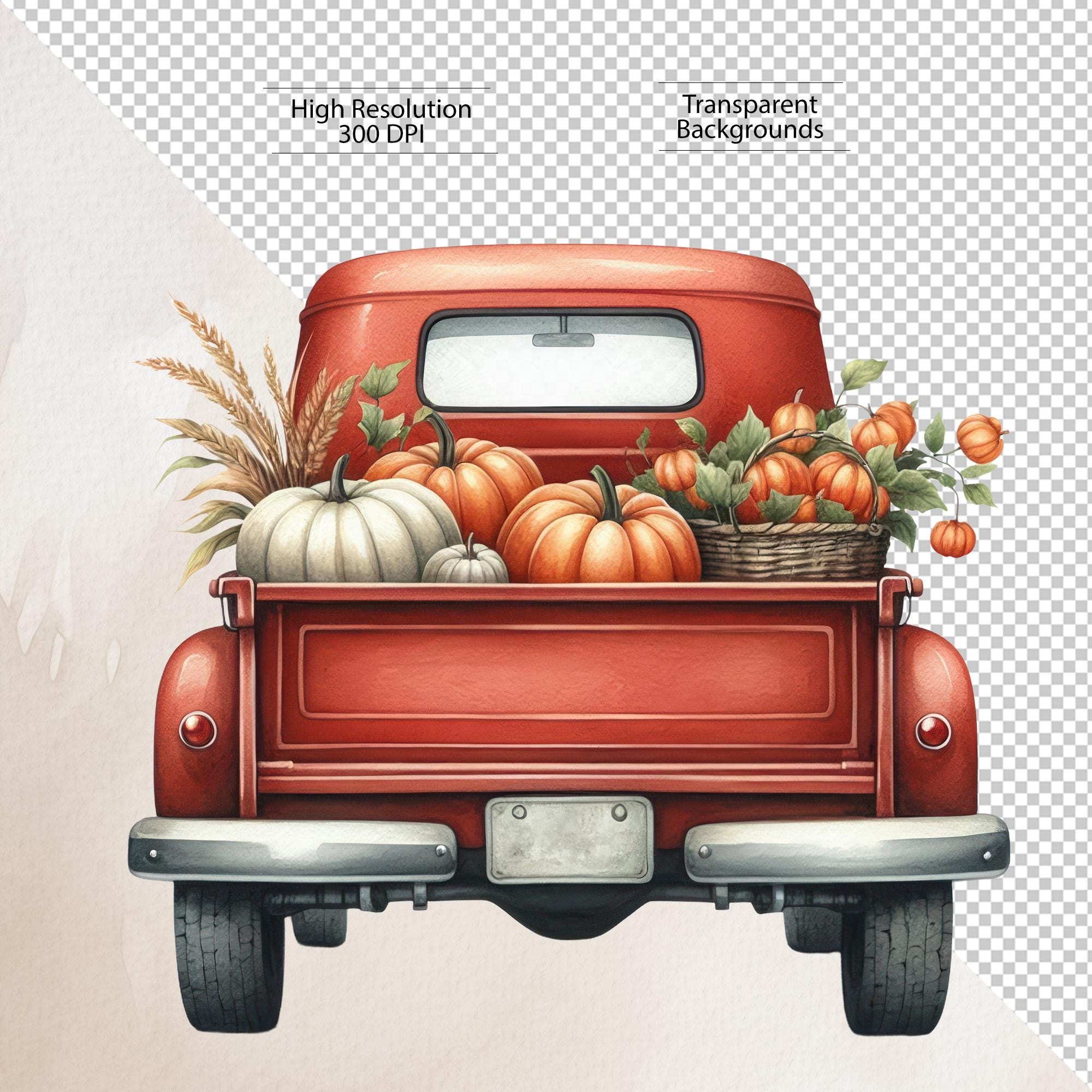 Fall Truck Clipart, Welcome Autumn, Vintage Truck, Autumn Clipart, Fall ...