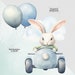 Race Car Bunny Clipart, Vintage Racecar, Watercolor Racecar, Vintage ...