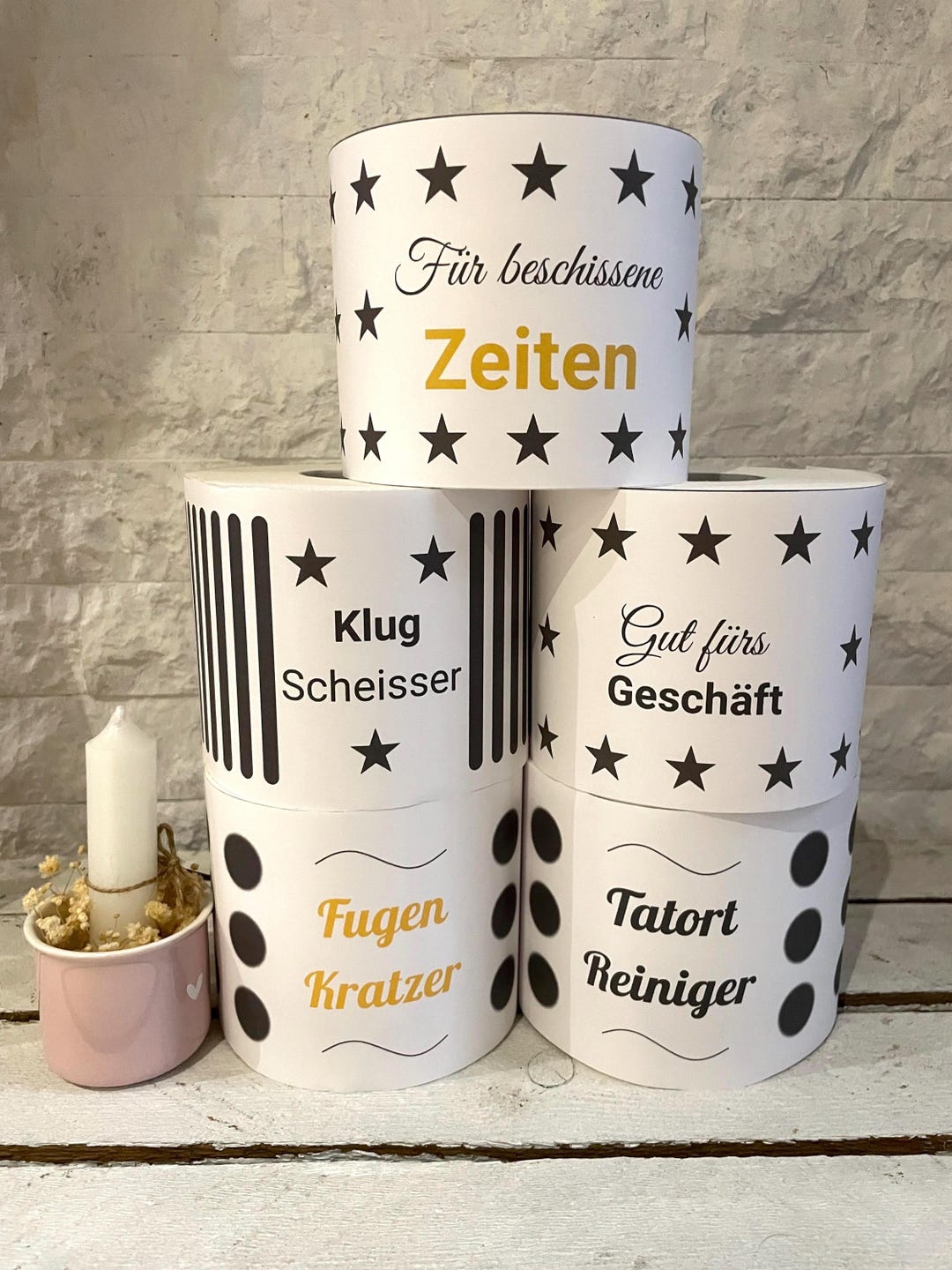 Toilet Paper Banderole, 5 Pieces, Gift for Friends, Toilet Paper ...