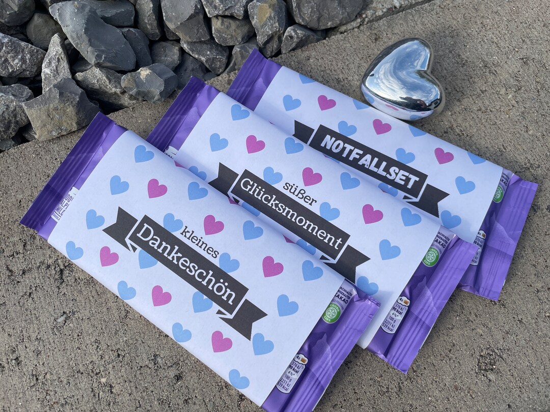 Milka Banderole 3 Pieces Gift Packaging Chocolate Banderole Small Thank ...