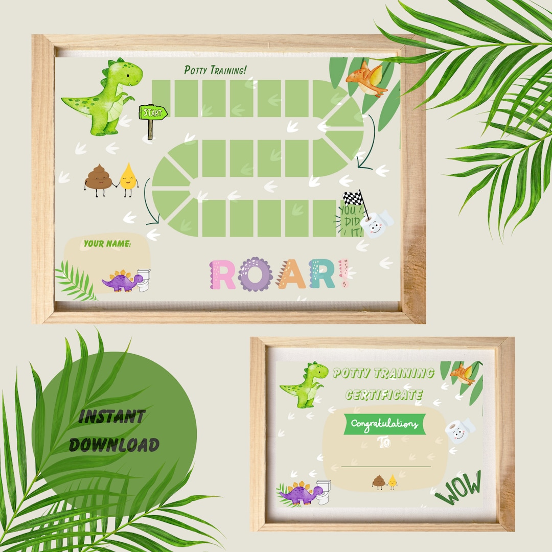 Potty Training Dinos, Reward Card, Potty Training, Certificate, Diploma ...