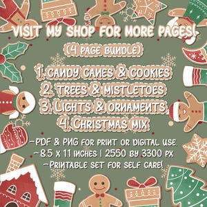 Cozy Christmas Coloring Page Christmas Mix 1 Page for BOTH Print ...