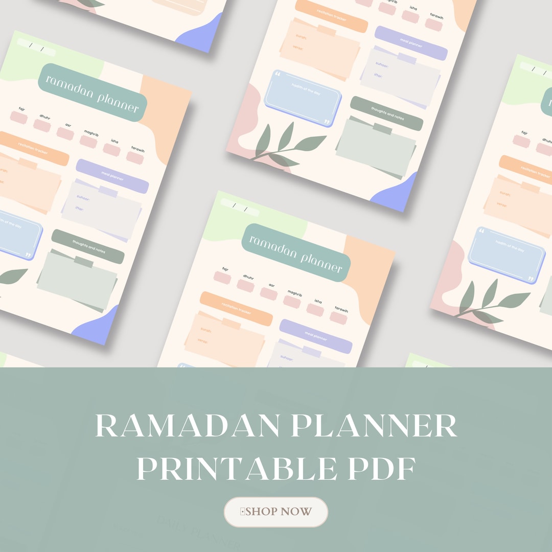 Ramadan Planner 2024 - Digital Printable PDF Ramadan Planner Pack - Etsy