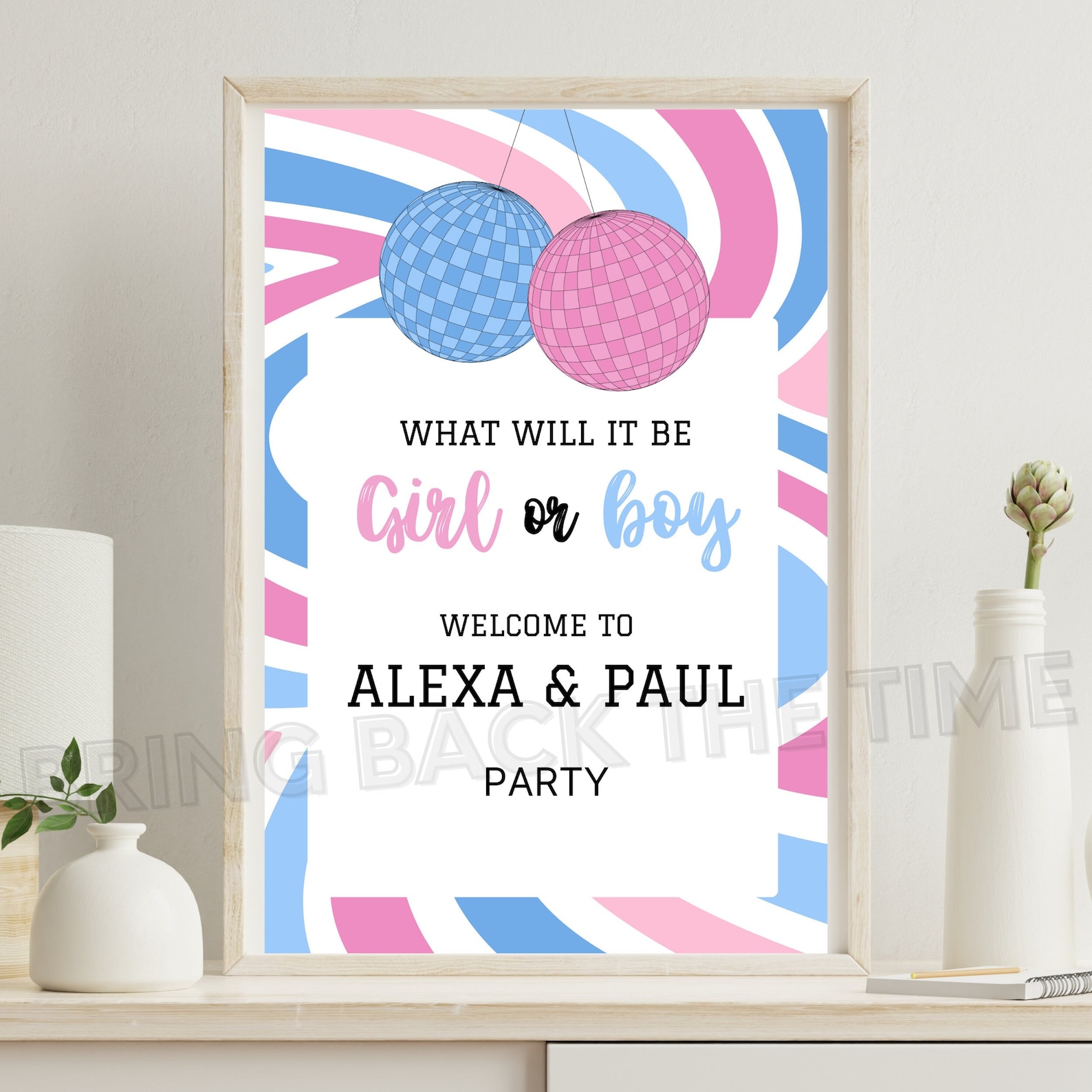 Gender Reveal Welcome Sign , Gender Reveal Poster, Gender Reveal Party ...