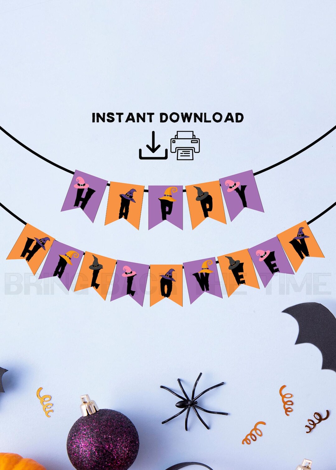 Happy Halloween Banner, Printable Banner, Halloween Printable ...