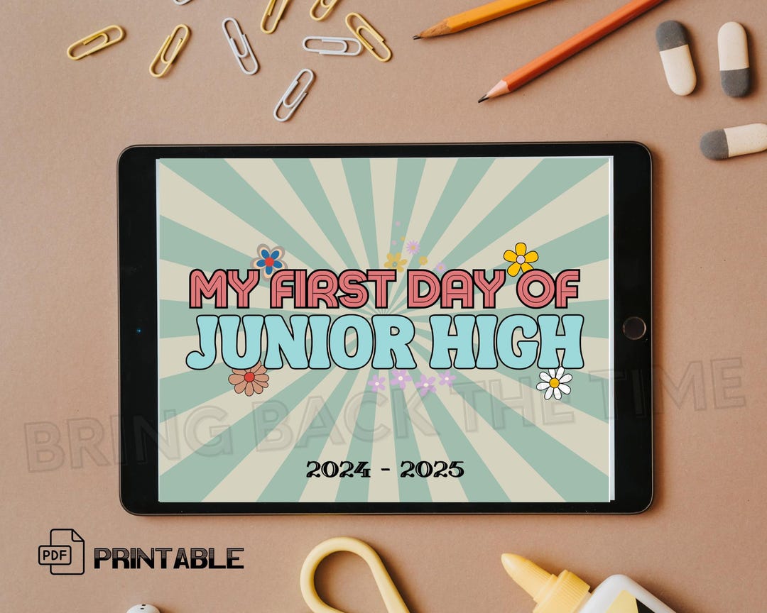 First Day of School Printable Sign, Instant Digital Download, Back to ...