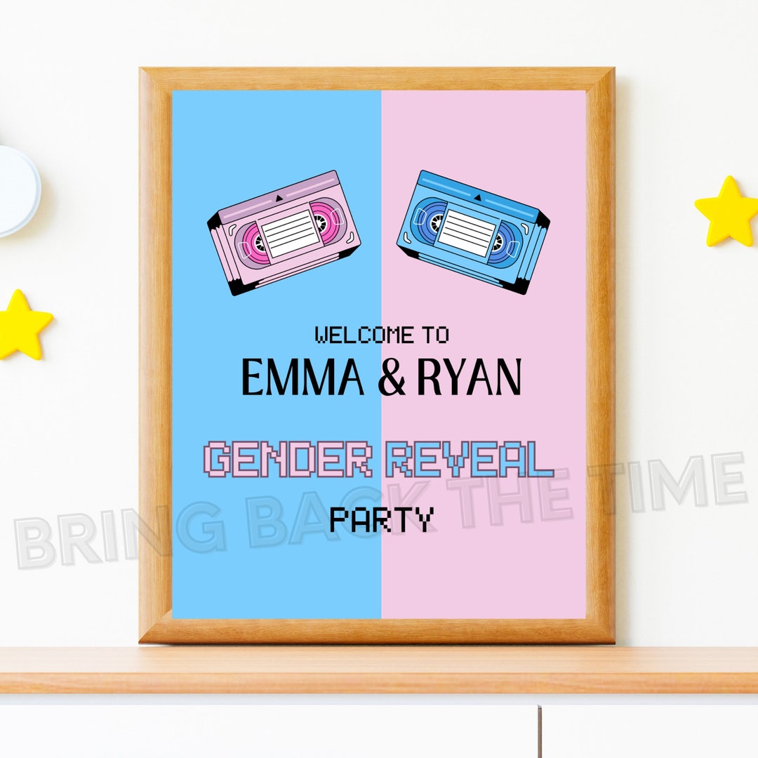 Gender Reveal Welcome Sign , Gender Reveal Poster, Gender Reveal Party ...