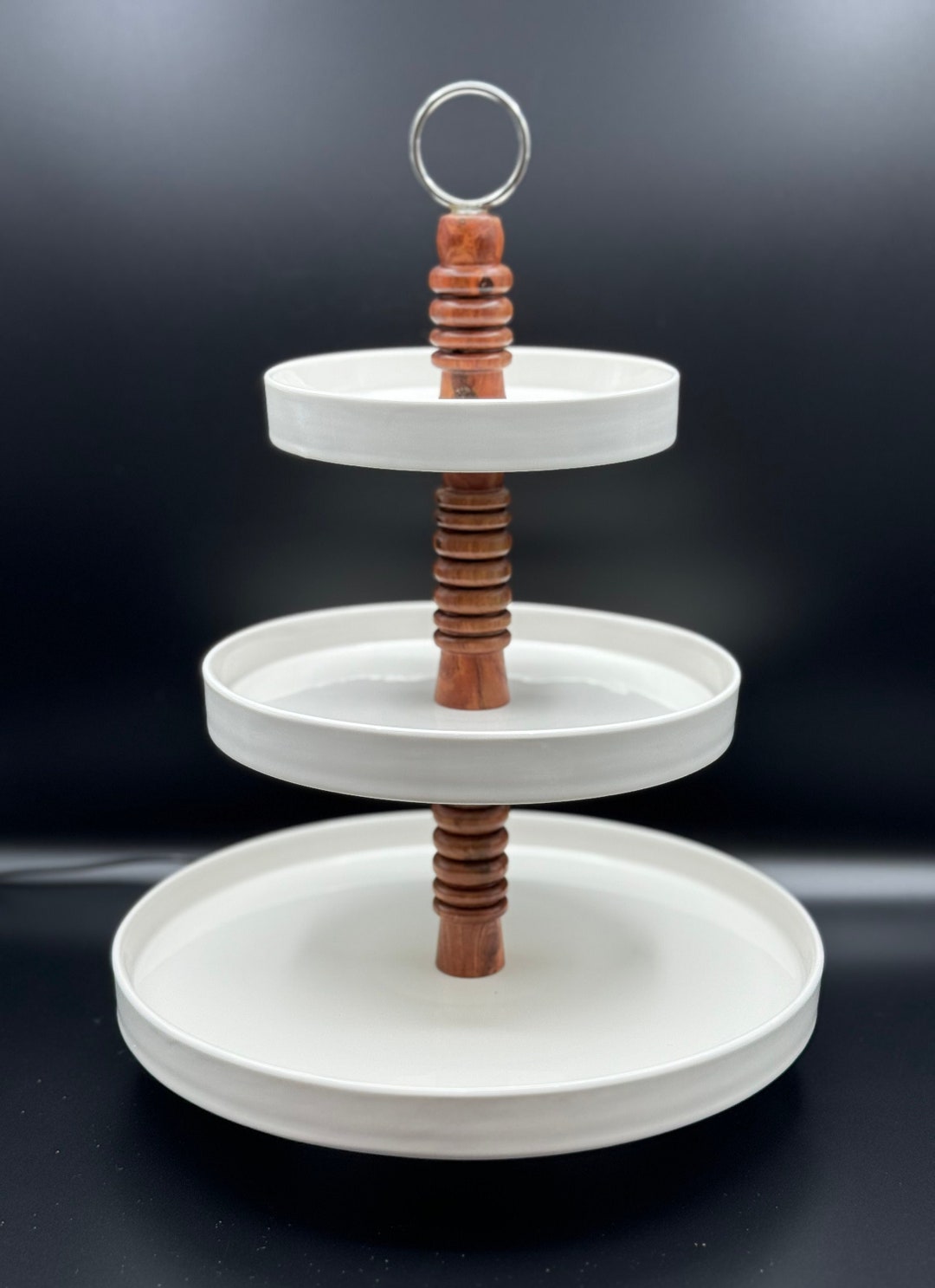 3 Tiered Dessert Stand Handmade Wood Tray Serving Platter Serving Plate ...