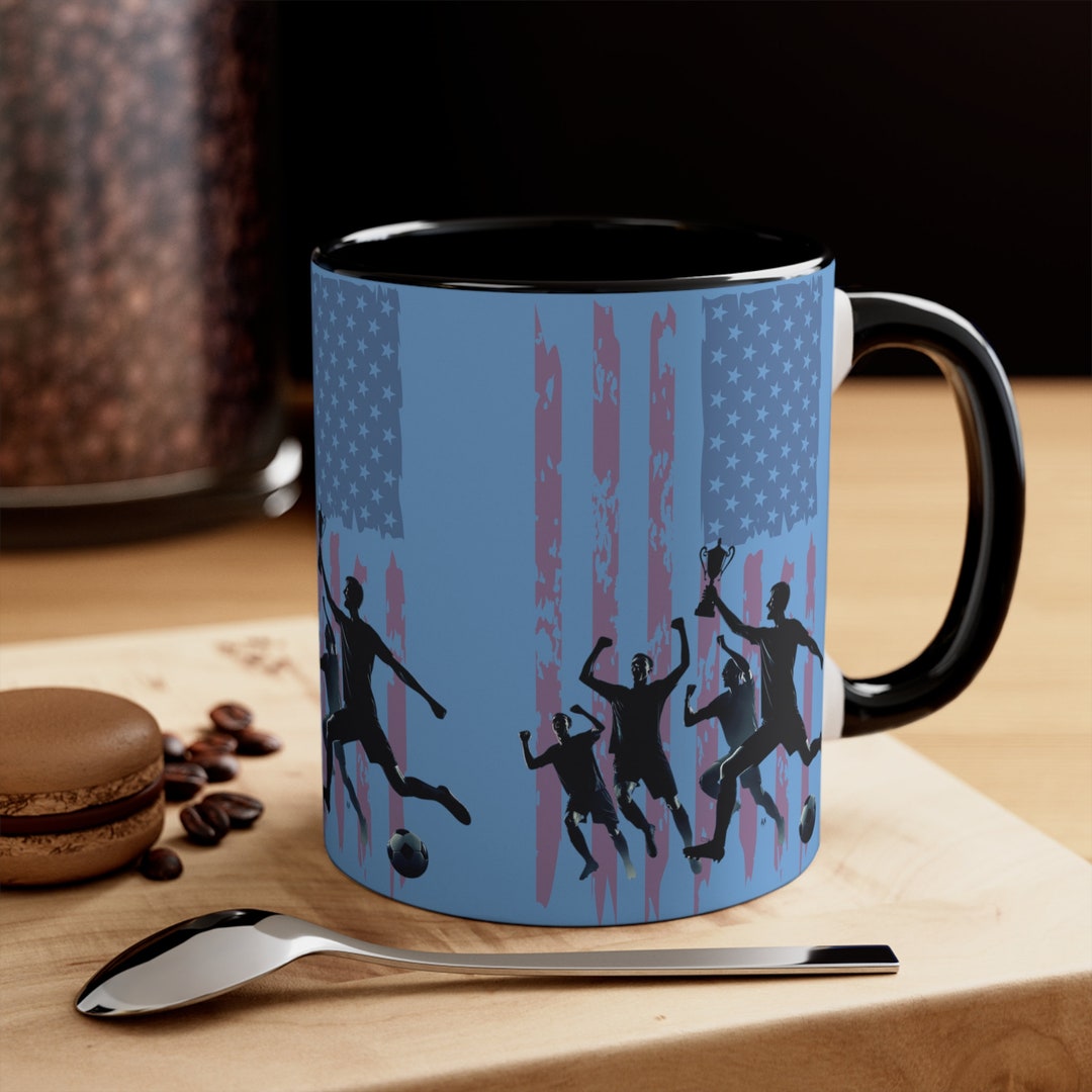 USA Soccer Mug: Patriotic Coffee Mug, Veteran Artist Design - Etsy