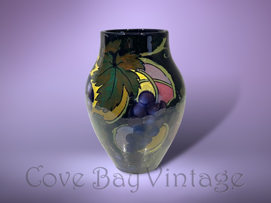 Vintage Royal Stanley Jacobean Ware Vase With Grapes Motif C1920s Read ...