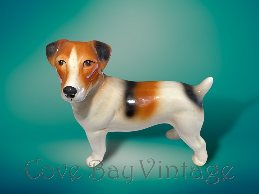 Vintage Jack Russell Terrier Dog Figure by Melba Ware England C1970s ...