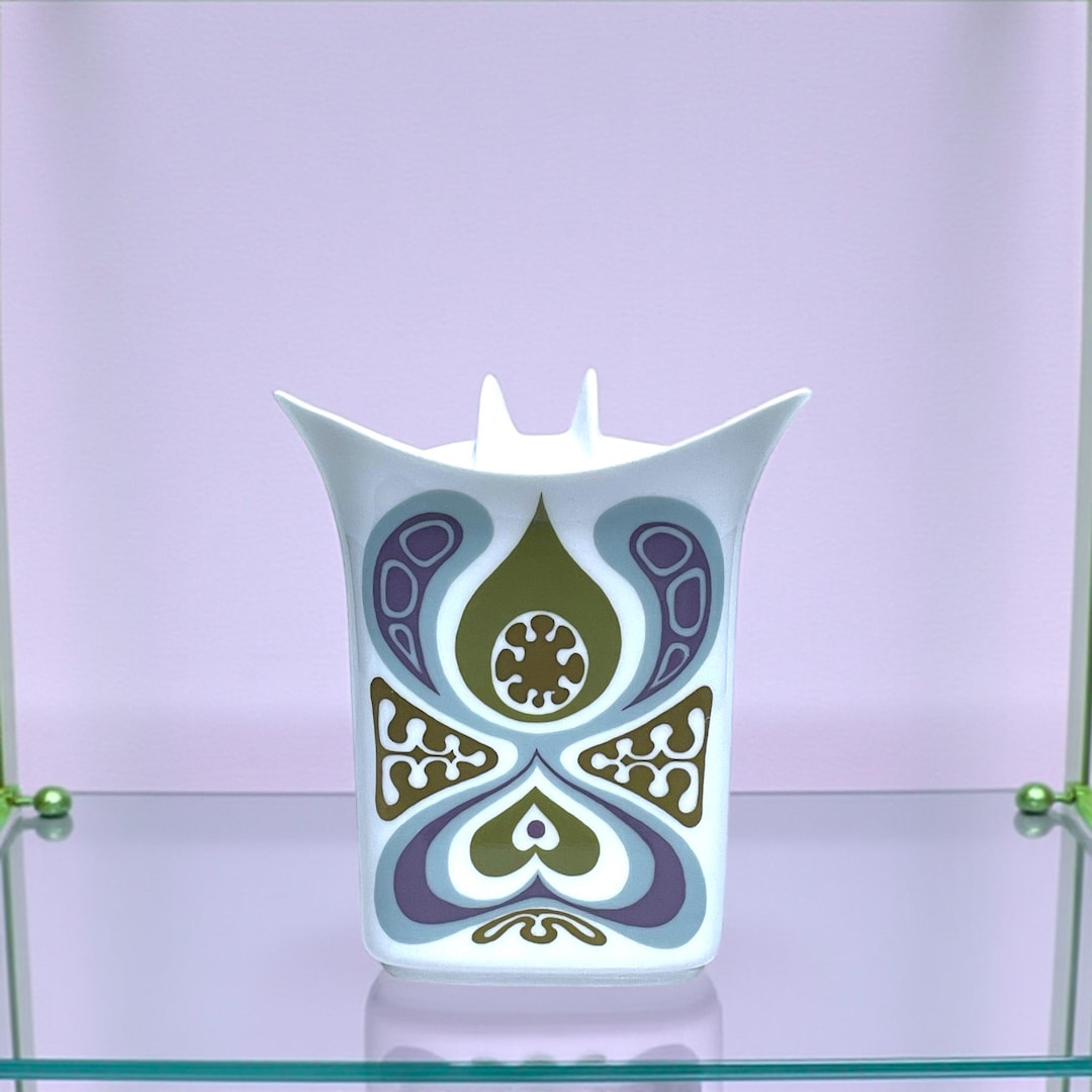 Vintage Scottish Highland Fine Bone China Groovy Lidded Pot Psychedelic ...