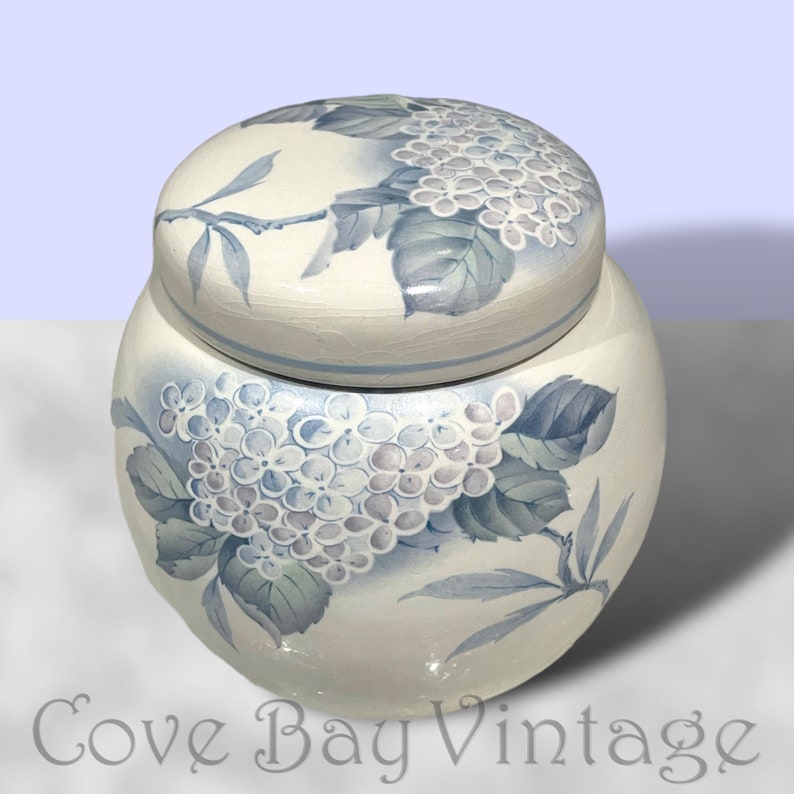 Vintage James Sadler Large Ginger Jar / Temple Jar Blue, Lustre Glaze ...