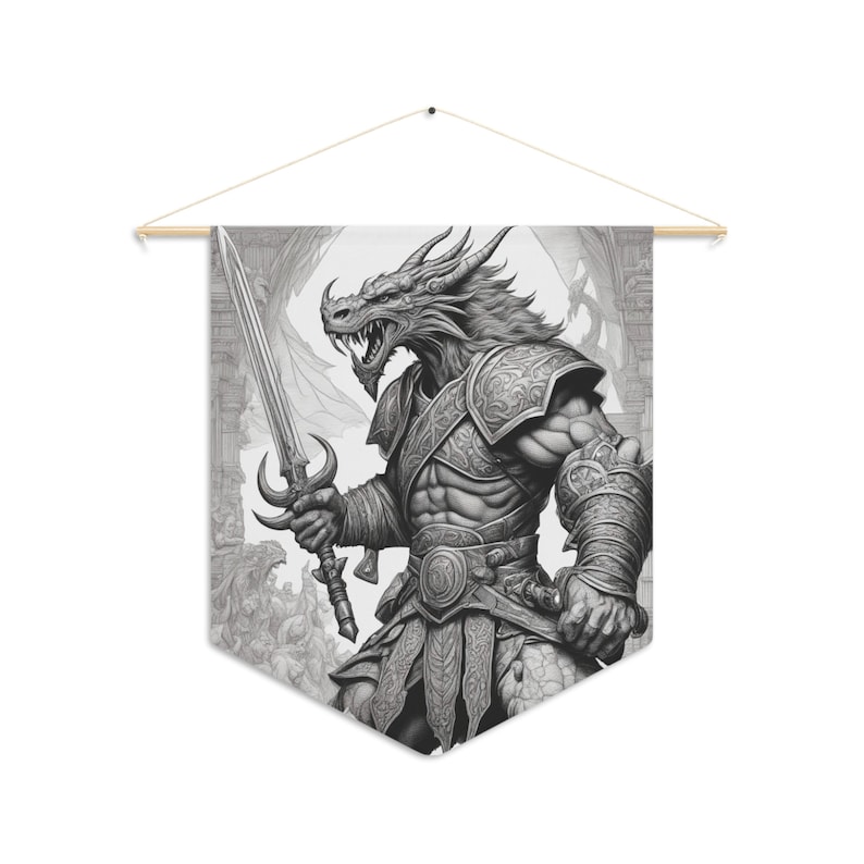 Dragonborn Pennant, Dragonborn Banner, Dnd, Dungeons and Dragons ...