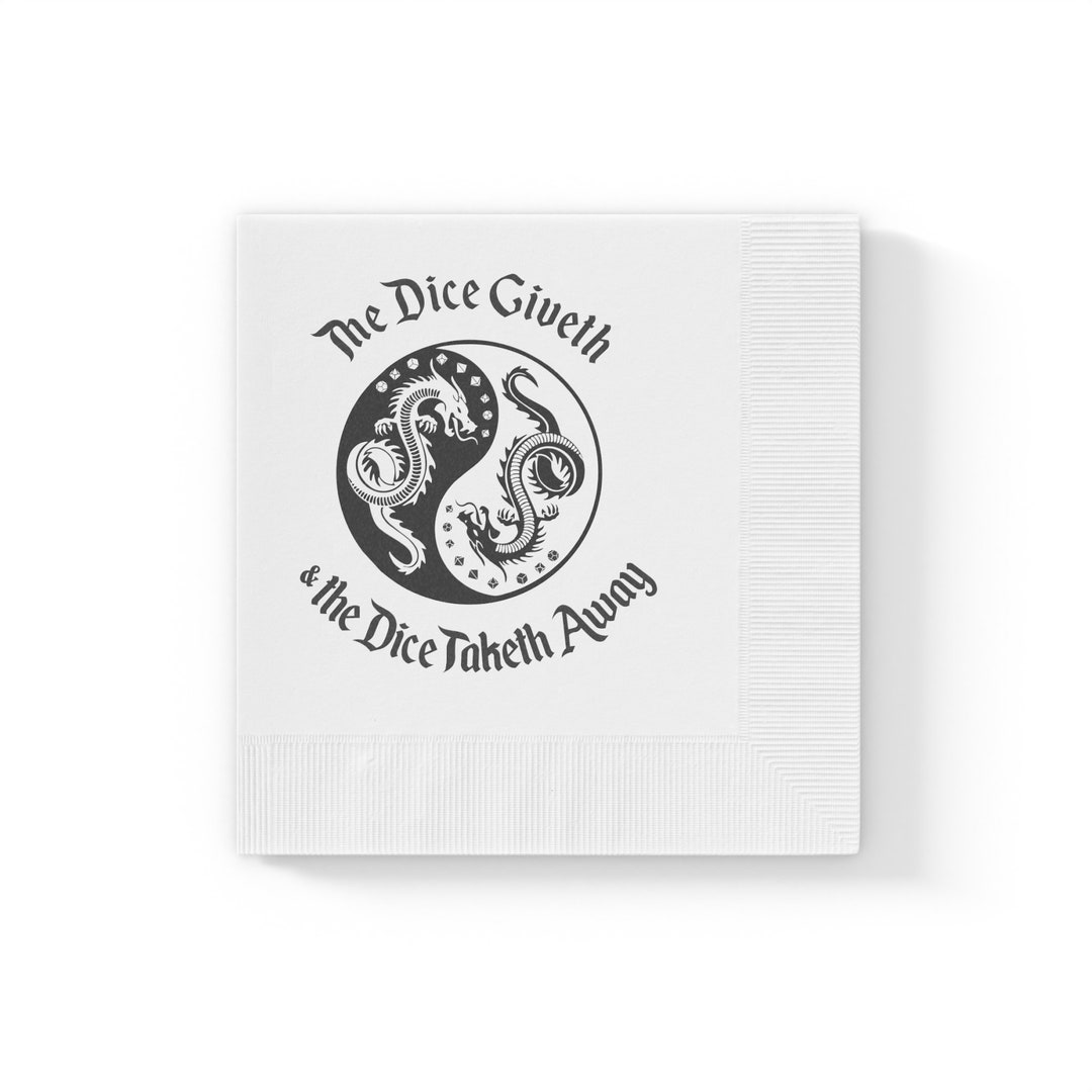 Dnd Napkins, Fantasy, Napkins, White Coined Napkins, Dnd - Etsy