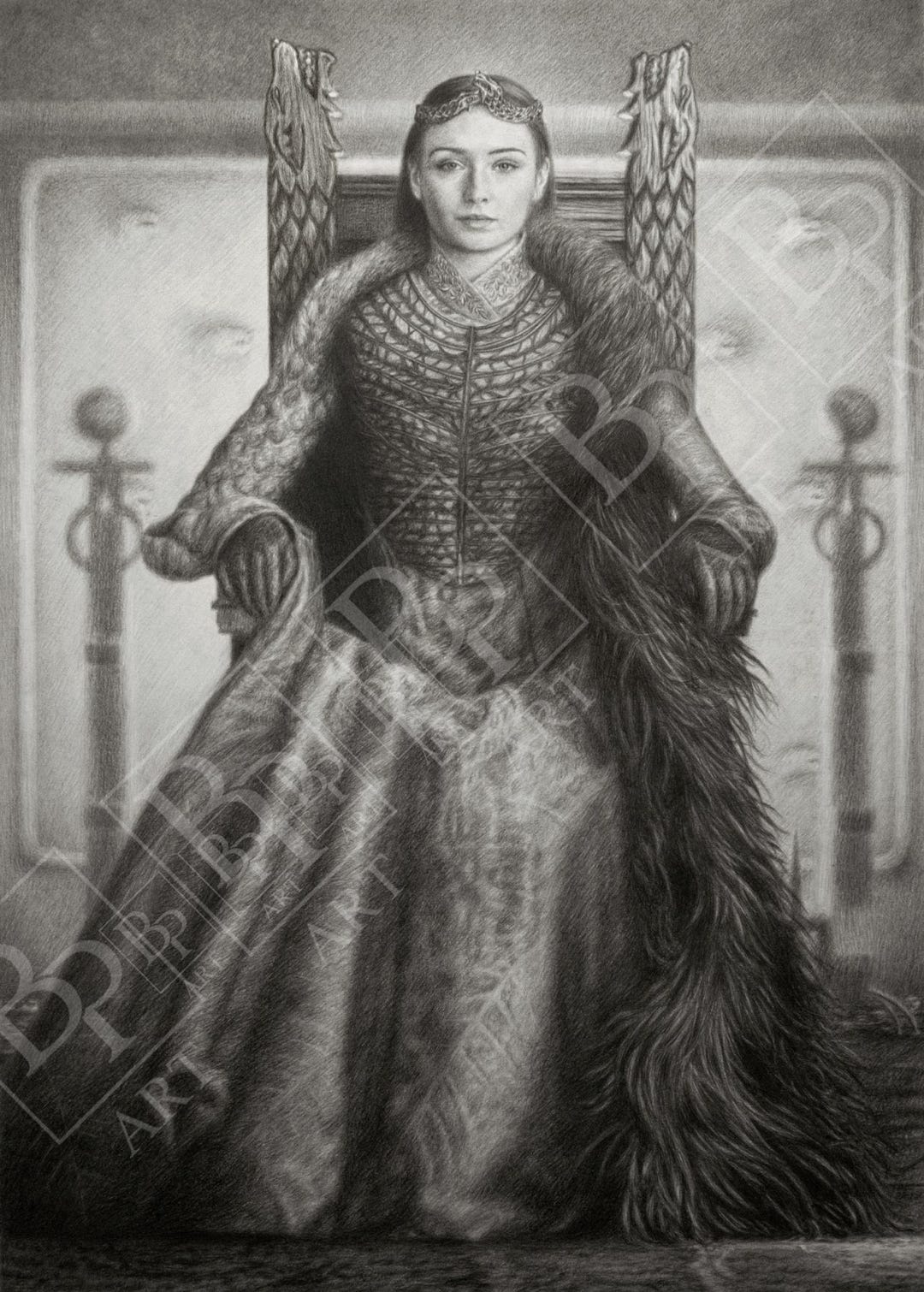 Original Drawing of Sansa Stark (sophie Turner) - Etsy
