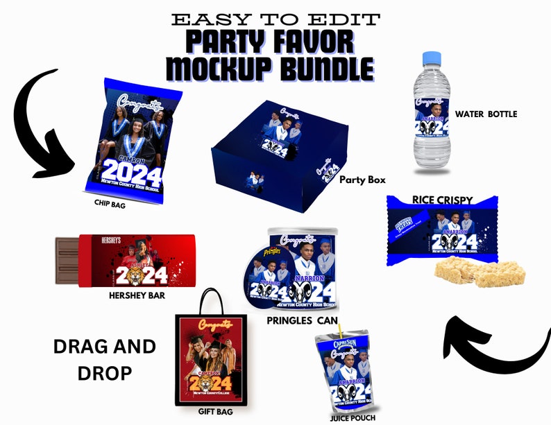 LARGEST GRADUATION BUNDLE!! Editable Designs. Mockups, Templates & Much ...