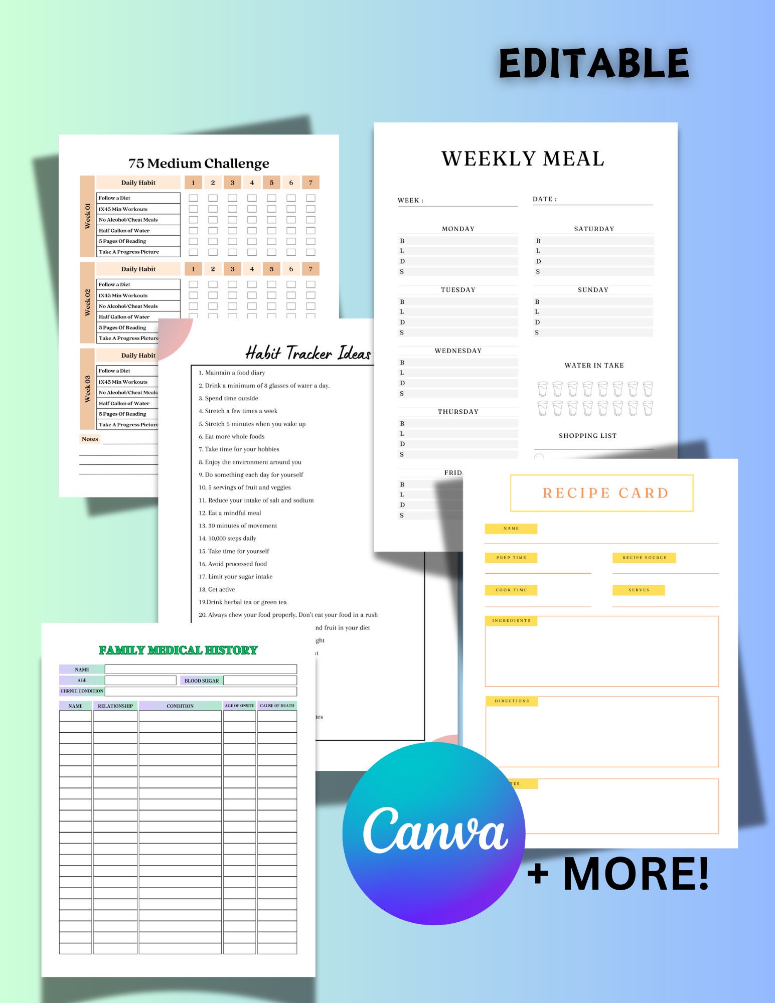 PLR Health and Wellness Bundle. Ready for Resell. Editable on Canva ...