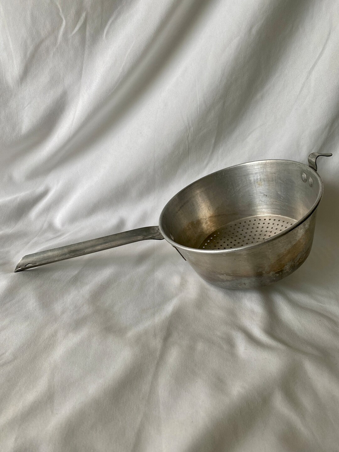 Aluminum Colander Strainer Sieve Insert Pan Long Hanging Handle ...