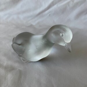 Frosted Crystal Duck, Figurine Paperweight, Stamped Baccarat France - Etsy