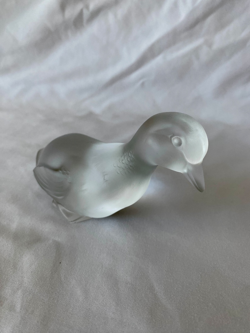 Frosted Crystal Duck, Figurine Paperweight, Stamped Baccarat France - Etsy