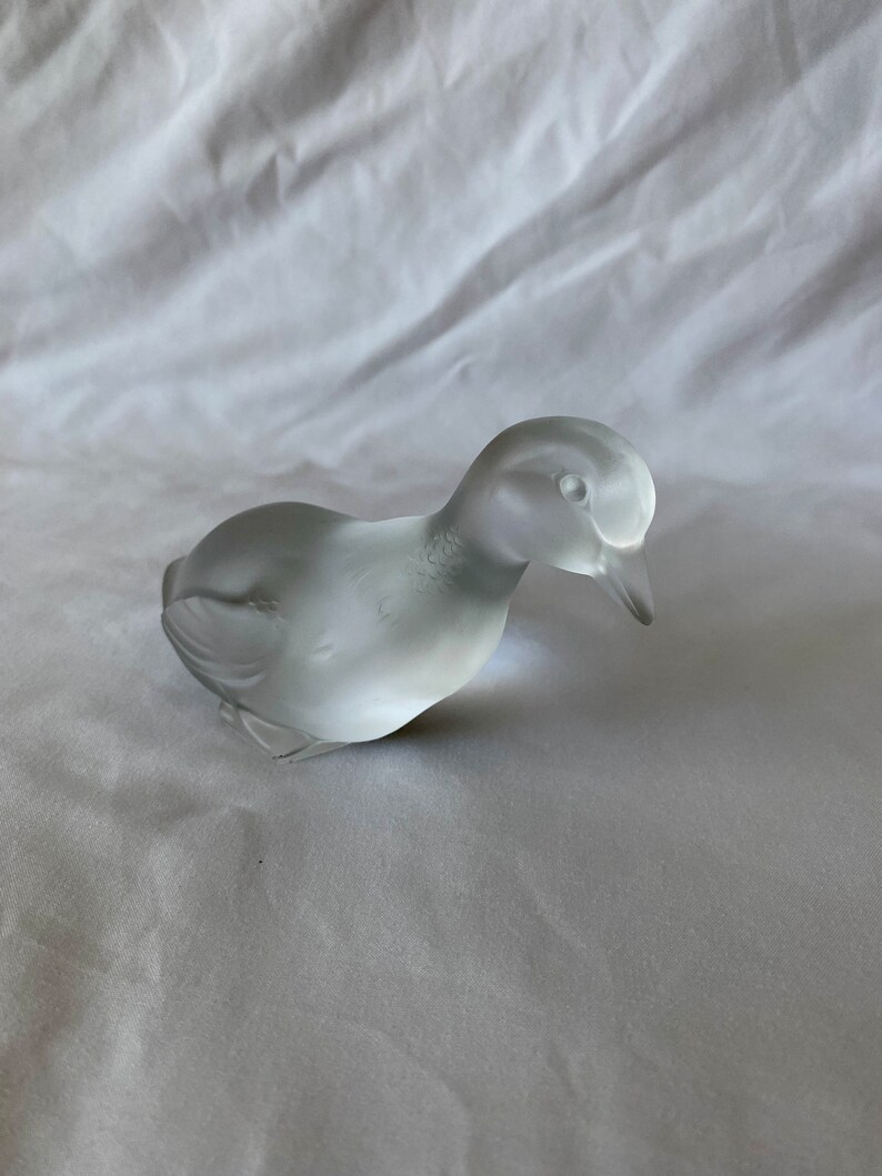 Frosted Crystal Duck, Figurine Paperweight, Stamped Baccarat France - Etsy