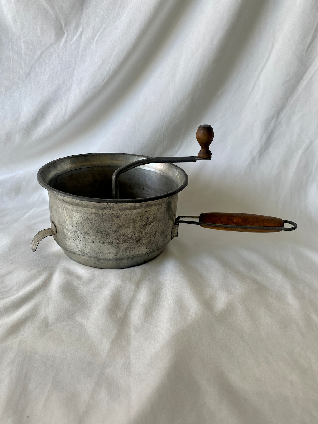 Foley Food Mill Hand Crank Strainer With Wooden Handles, Vintage ...