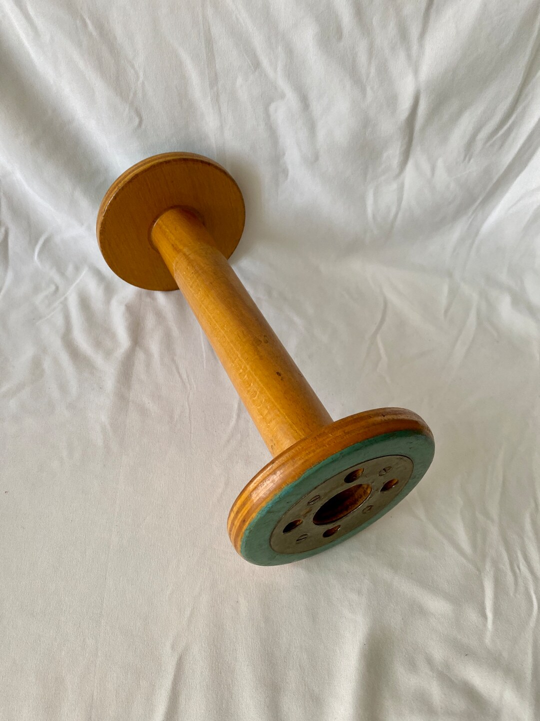 Large Wooden Spool Bobbin, Weaving Sewing, Textile Mills, Candle Taper ...