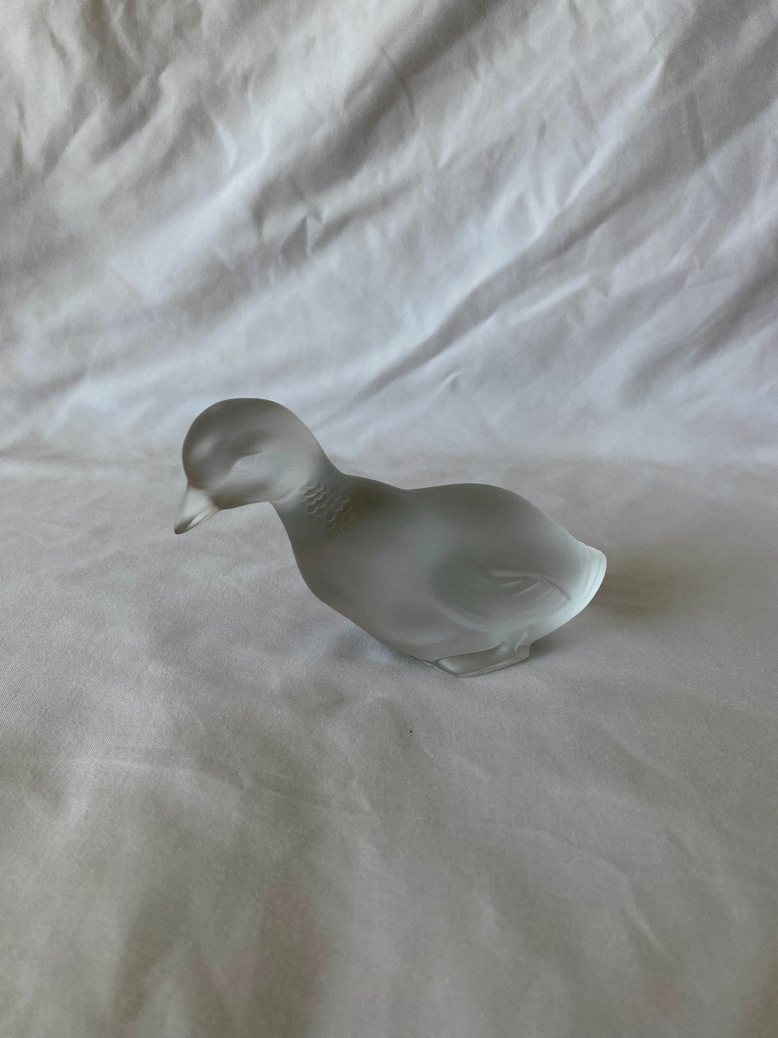 Frosted Crystal Duck, Figurine Paperweight, Stamped Baccarat France - Etsy