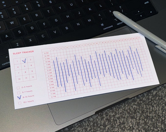 Sleep Tracker Notepad Journal Keeping Memo Pad Sleep Tracking Journal ...