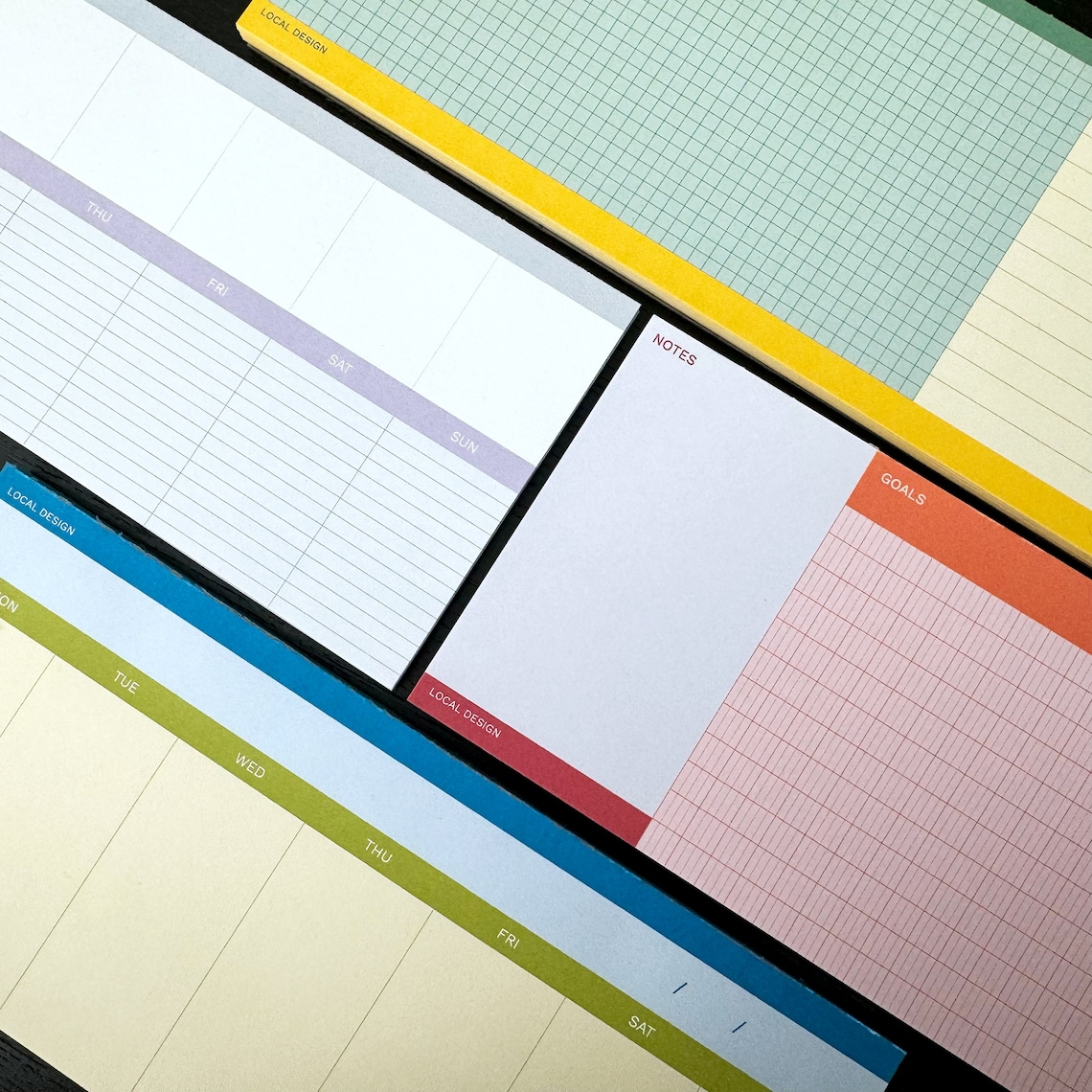 Colorful Grid Memo Pad Journal Keeping Notepad Scrapbooking Grid Memo ...