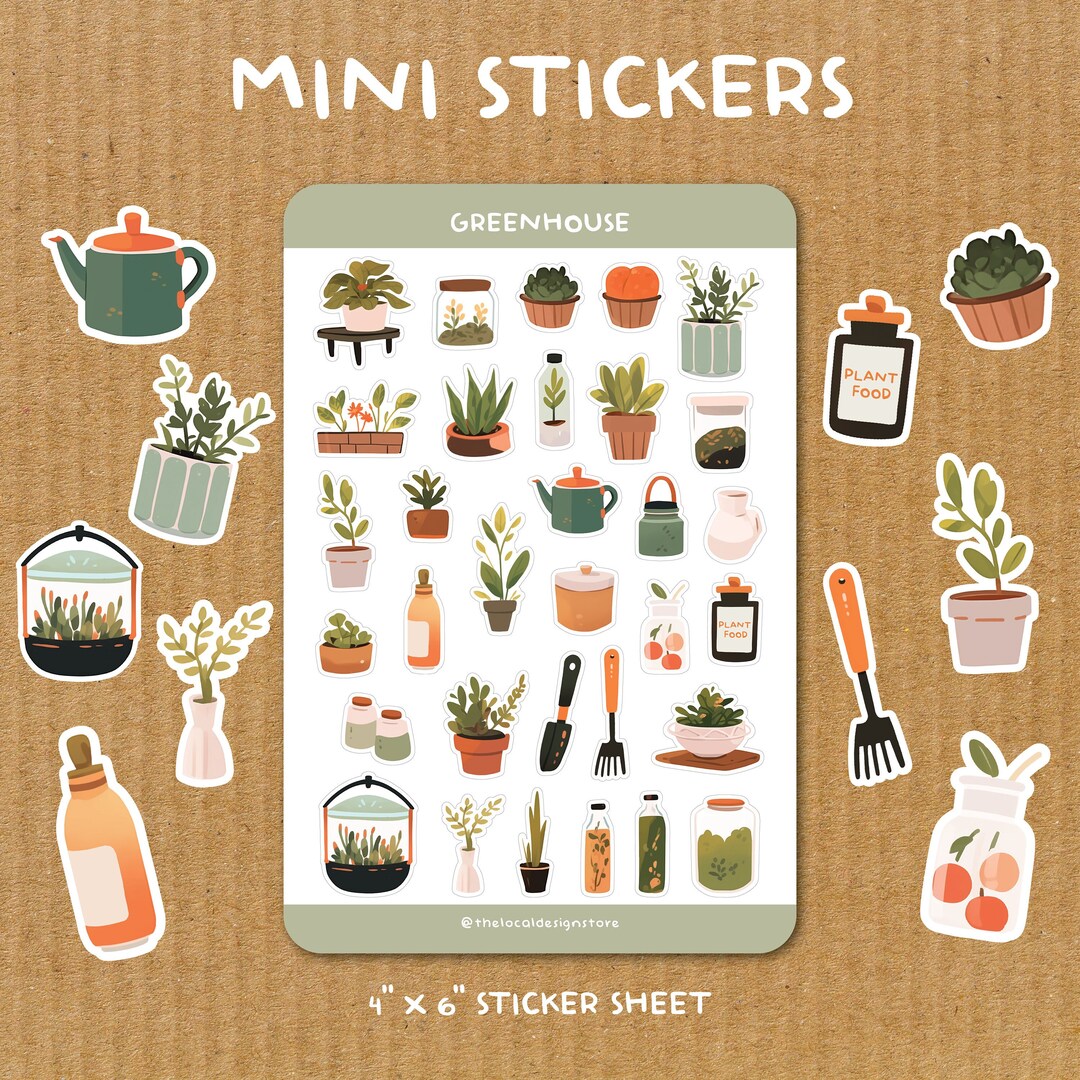 Plant Sticker Sheet Mini Stickers Aesthetic Stickers Garden Sticker ...