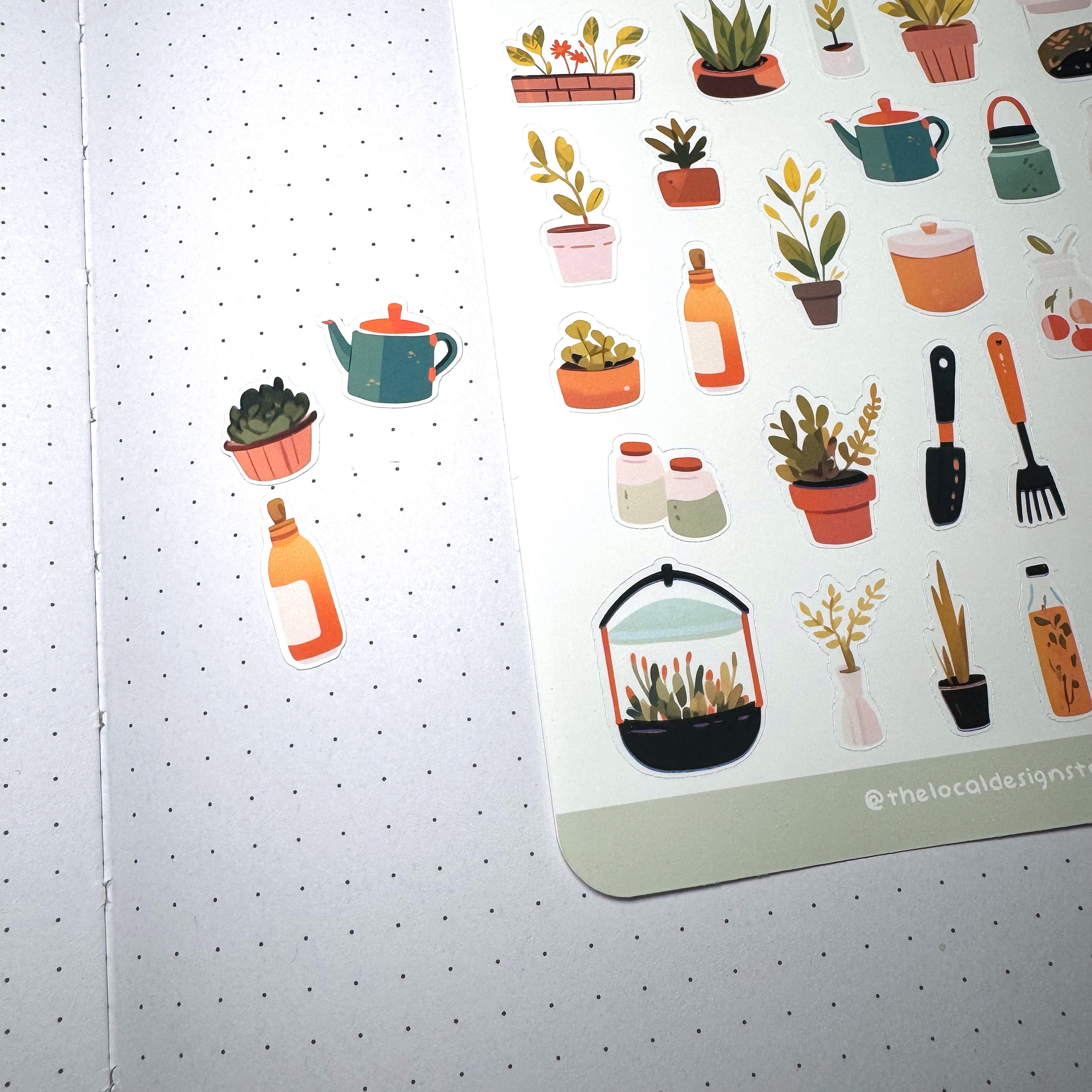 Plant Sticker Sheet Mini Stickers Aesthetic Stickers Garden Sticker ...