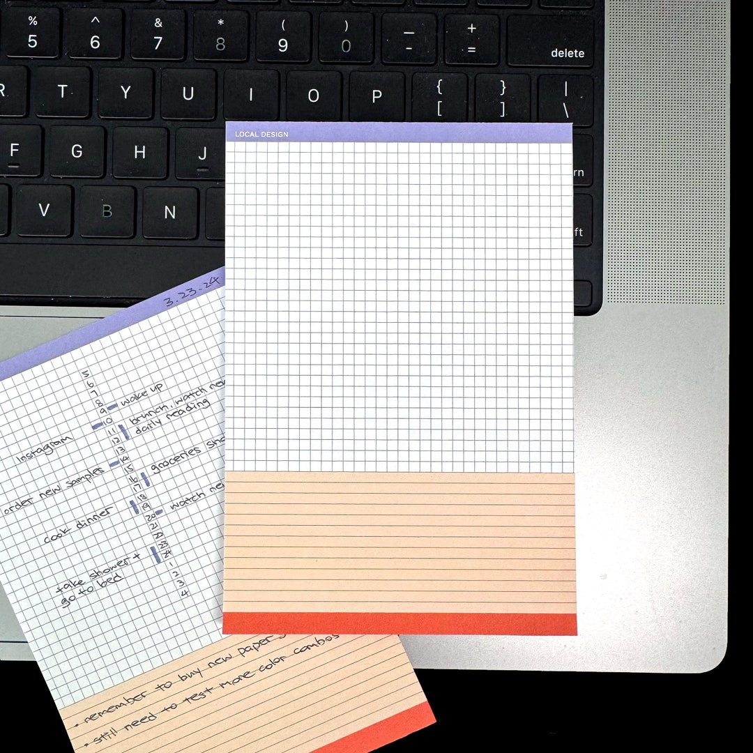 Colorful Grid Notepad Weekly Planner Memo Pad Journal Keeping Notepad ...