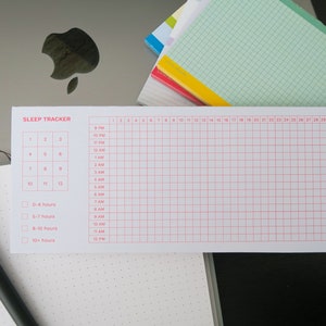 Sleep Tracker Notepad Journal Keeping Memo Pad Sleep Tracking Journal Page Note Taking Notepad ...