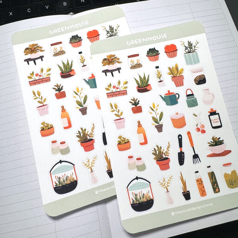 Plant Sticker Sheet Mini Stickers Aesthetic Stickers Garden Sticker ...