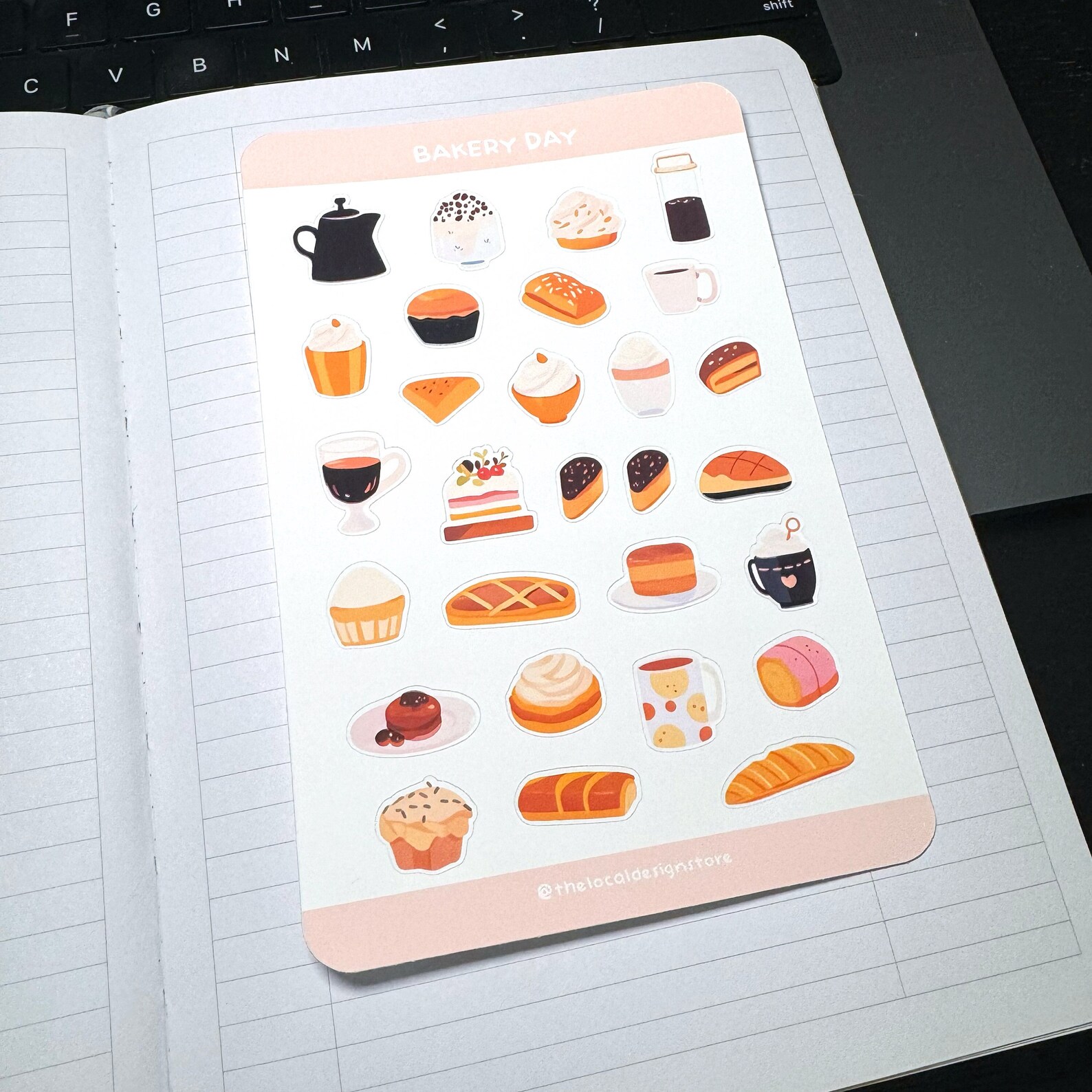 Bakery Sticker Sheet Mini Stickers Aesthetic Stickers Dessert Sticker ...