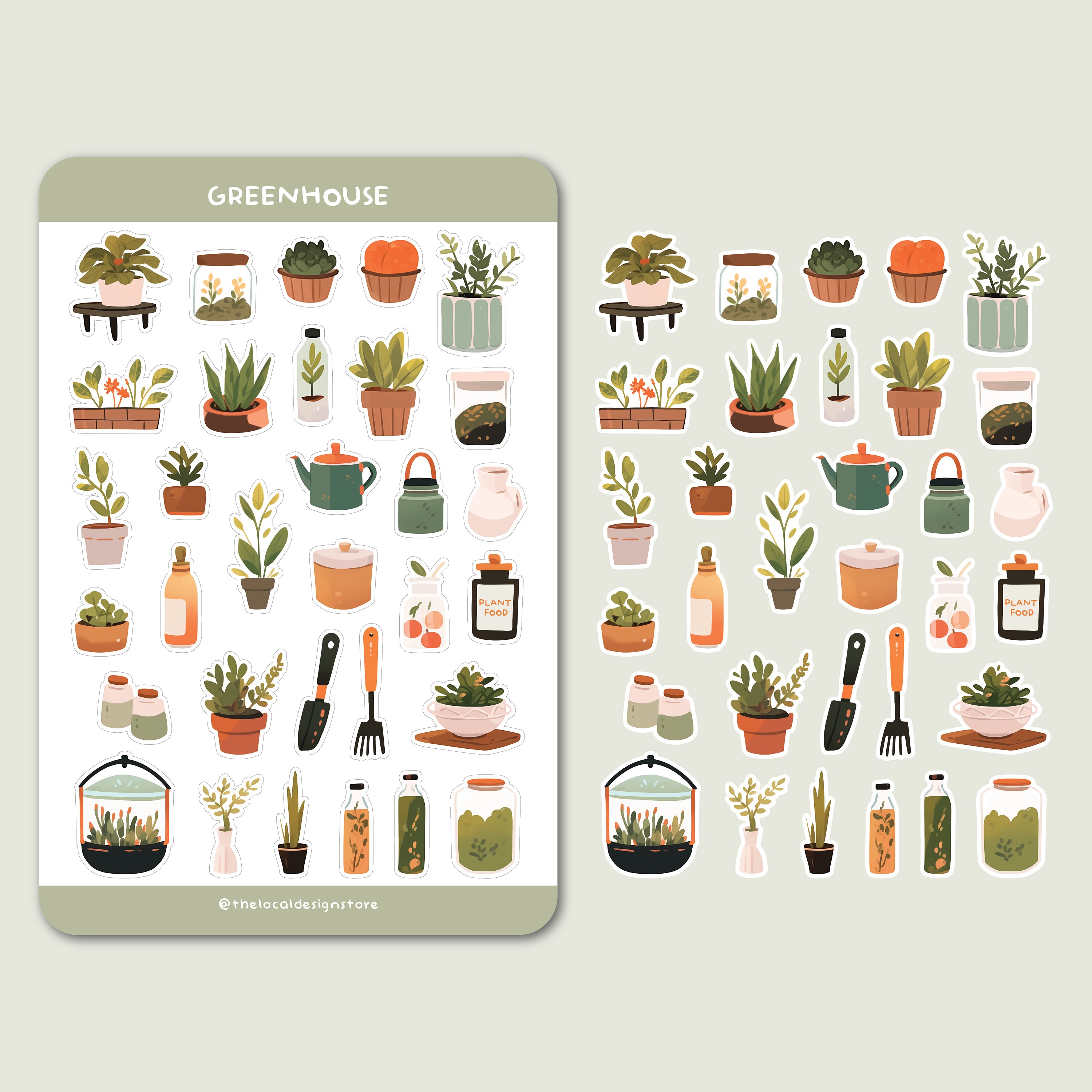 Plant Sticker Sheet Mini Stickers Aesthetic Stickers Garden Sticker ...